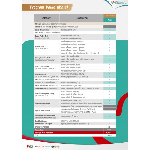 BPK9_Value Check up Program (Male)